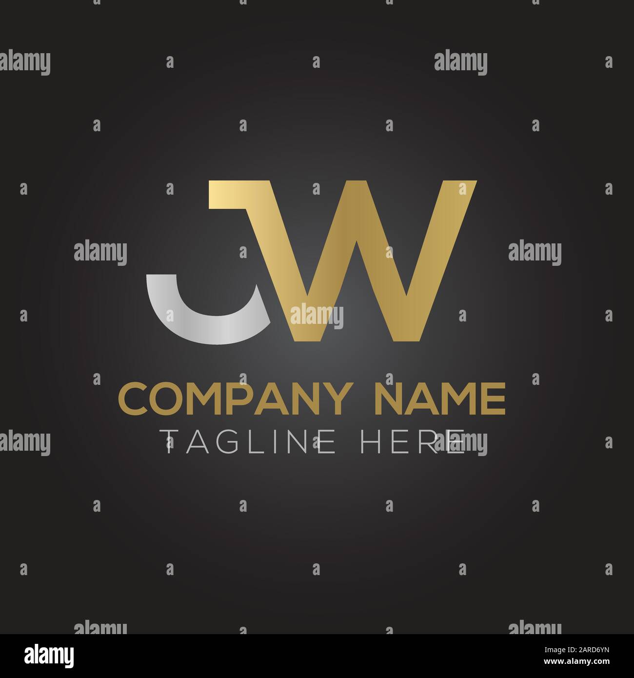 letter JW Logo Design Vector Template. Initial Linked Letter Design JW ...