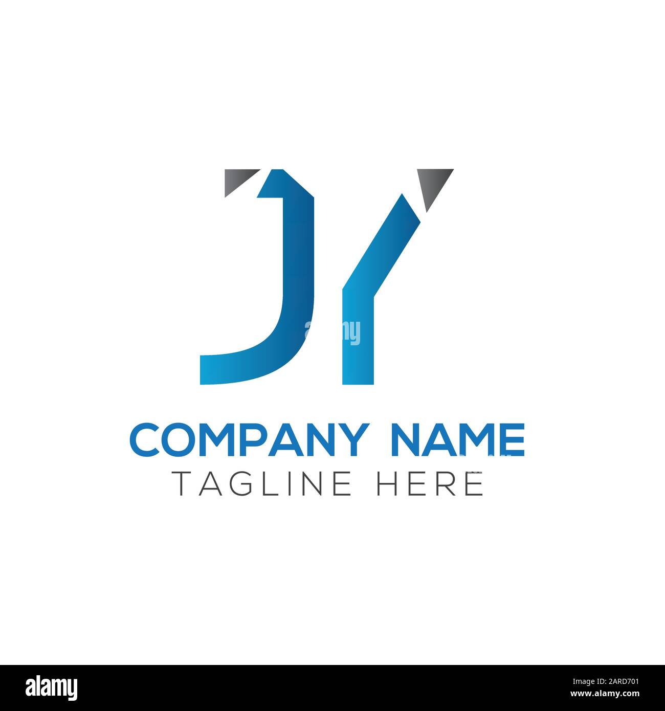 letter JY Logo Design Vector Template. Initial Linked Letter Design JY Vector Illustration Stock ...