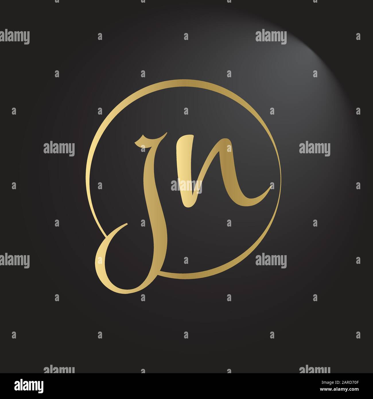 letter JN Logo Design Vector Template. Initial Linked Letter Design JN ...