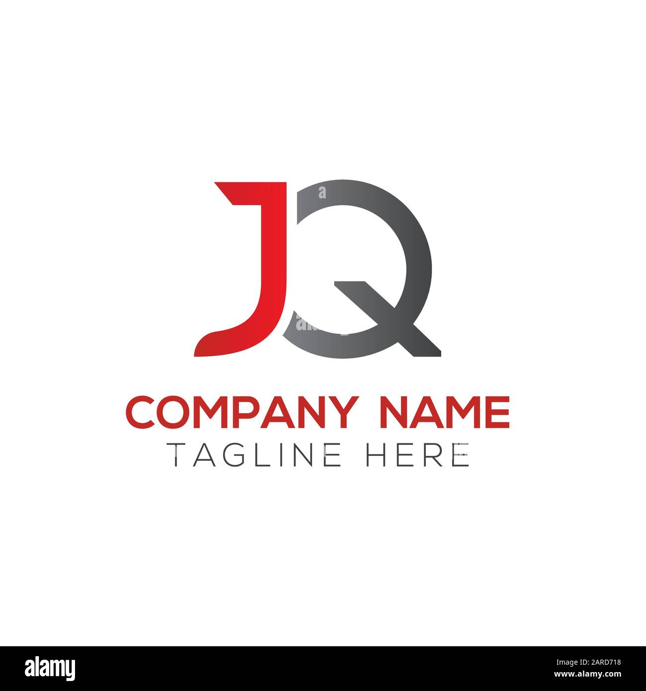 letter JQ Logo Design Vector Template. Initial Linked Letter Design JQ ...