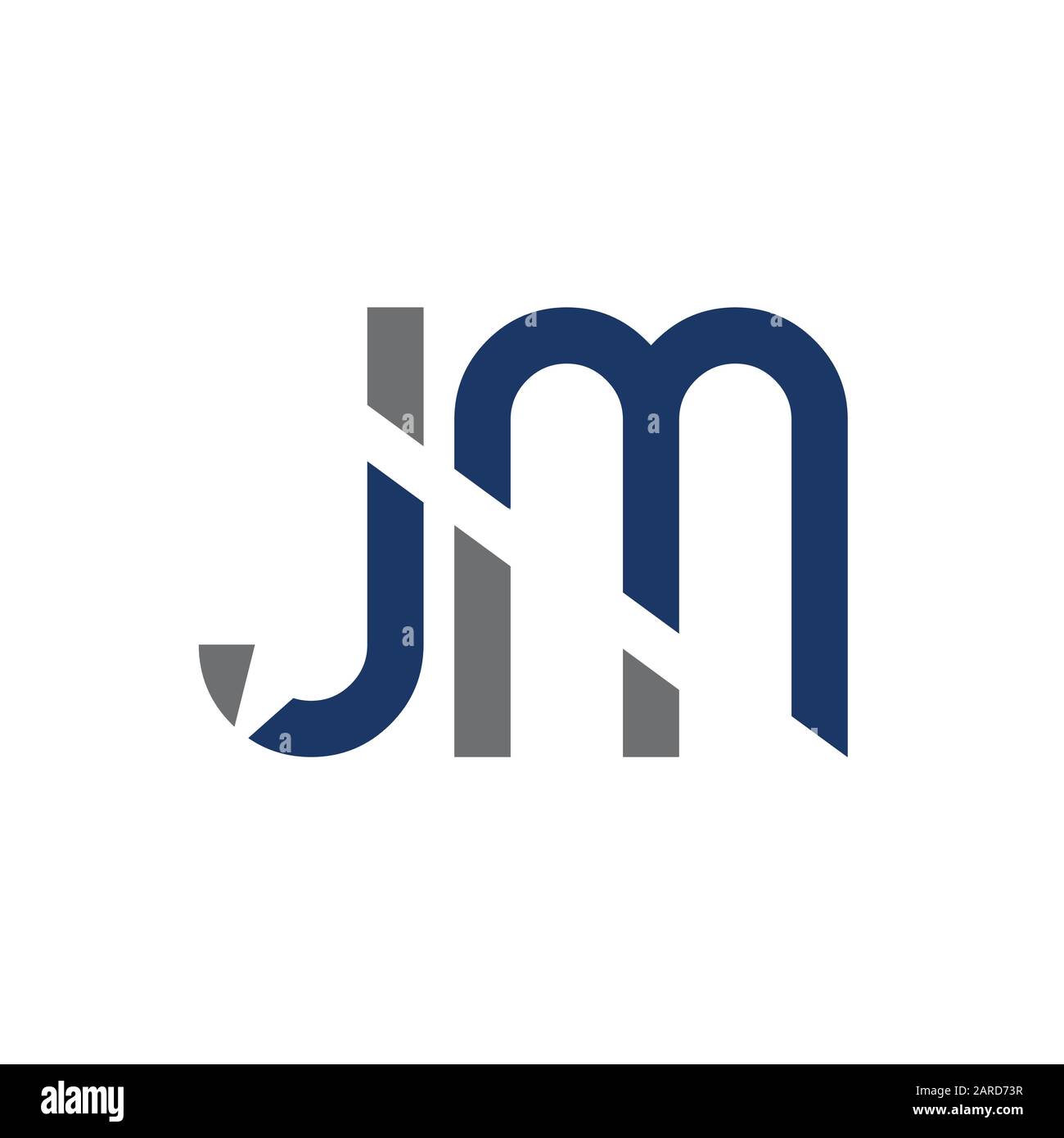 letter JM Logo Design Vector Template. Initial Linked Letter Design JM Vector Illustration Stock ...