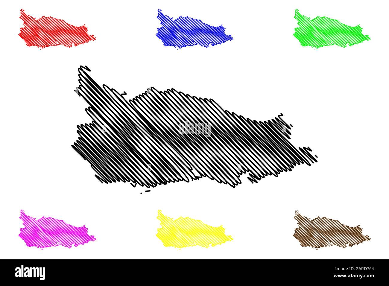 Saint Thomas Parish (Parishes of Jamaica, Surrey County) map vector ...