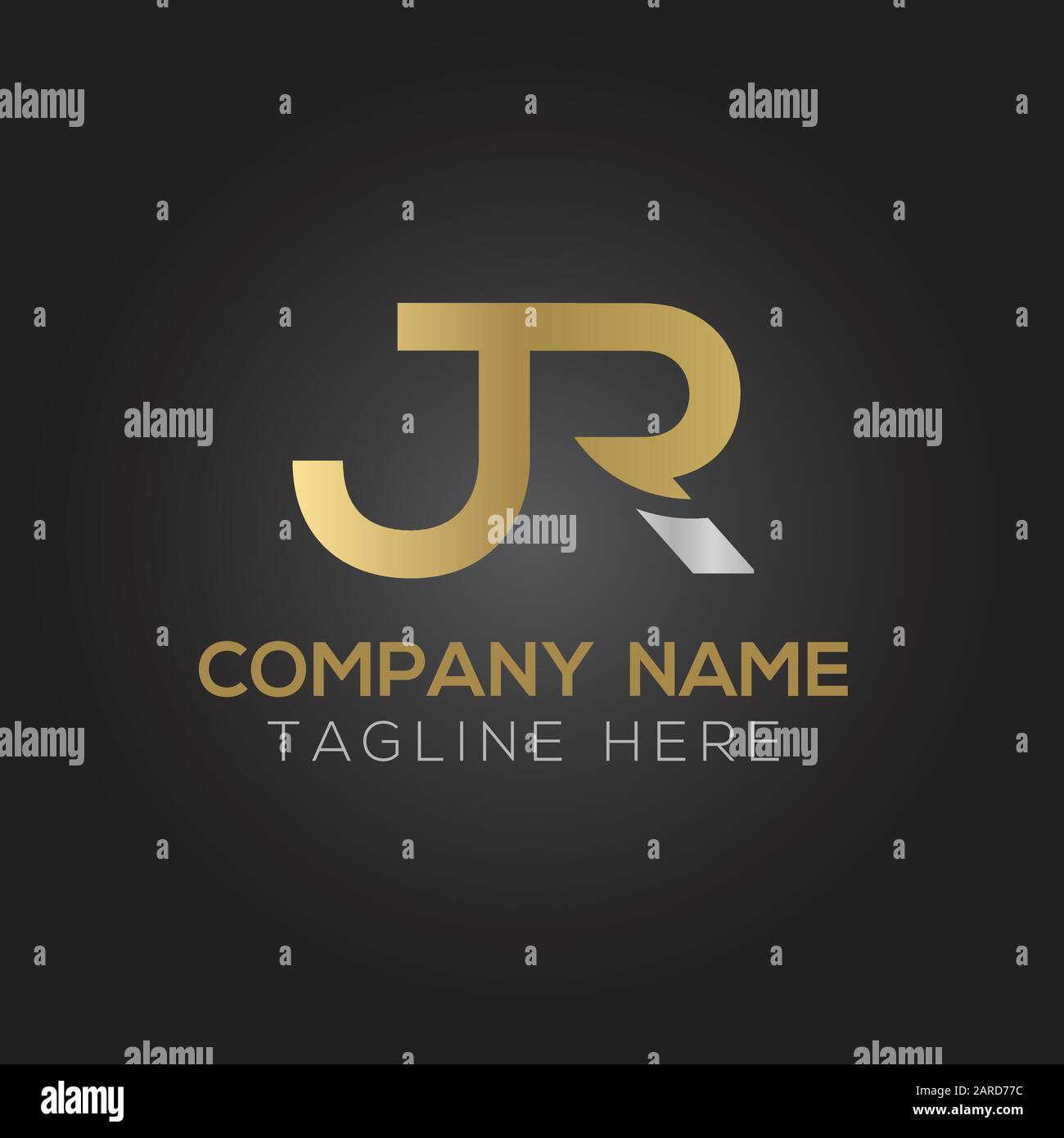 letter JR Logo Design Vector Template. Initial Linked Letter Design JR ...