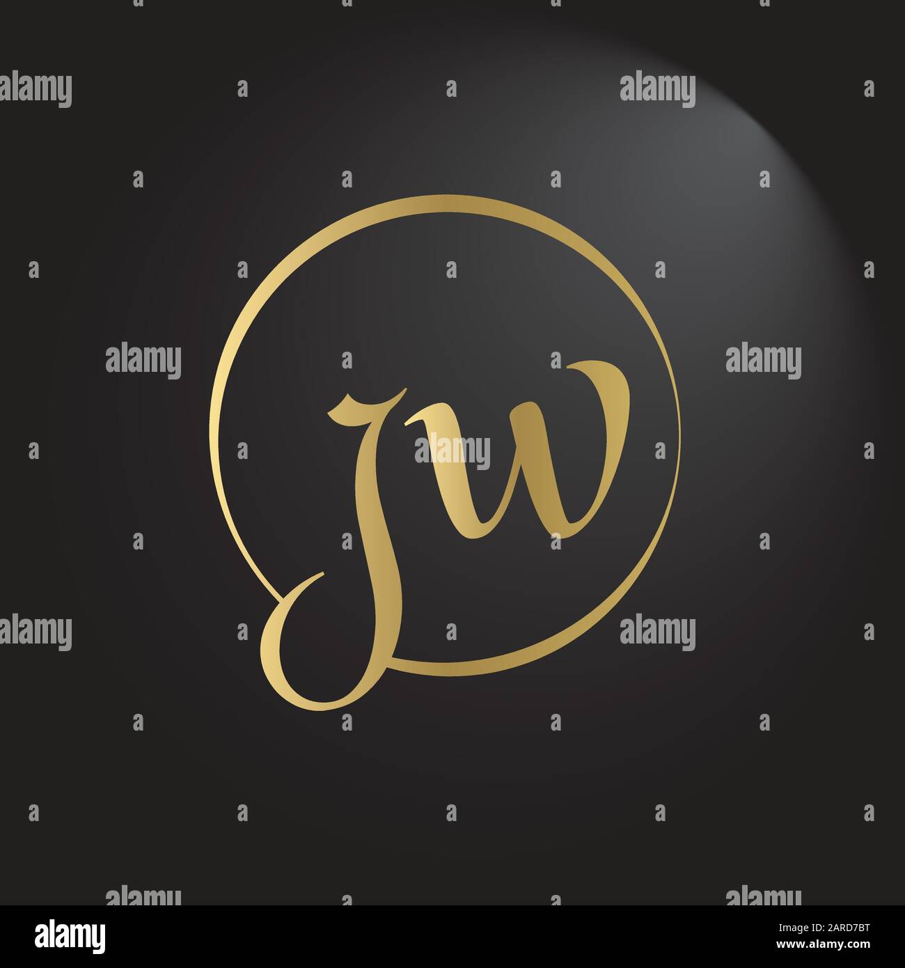 letter JW Logo Design Vector Template. Initial Linked Letter Design JW ...