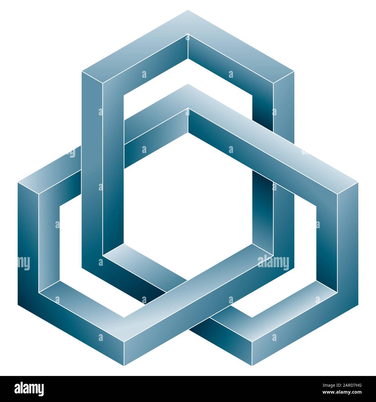 Impossible Cube Optical Illusion Illusion Stock Vector Images Alamy