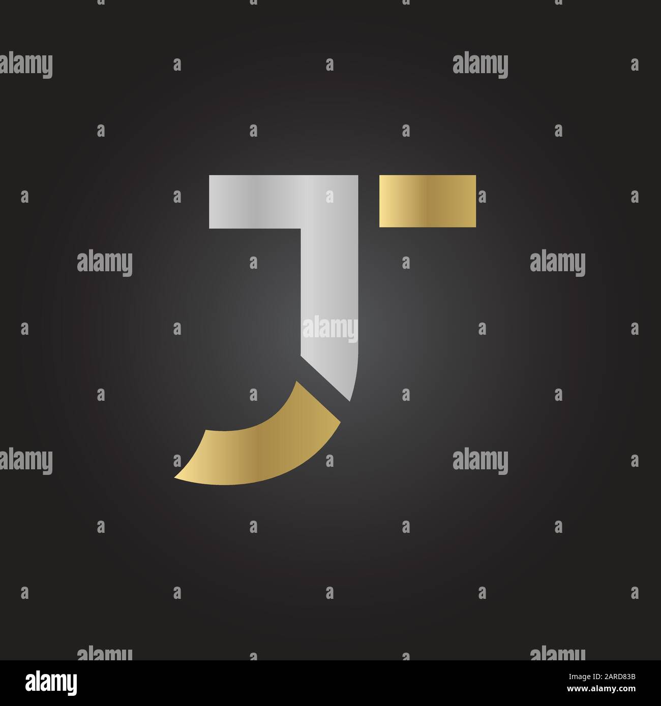 letter JT Logo Design Vector Template. Initial Linked Letter Design JT ...