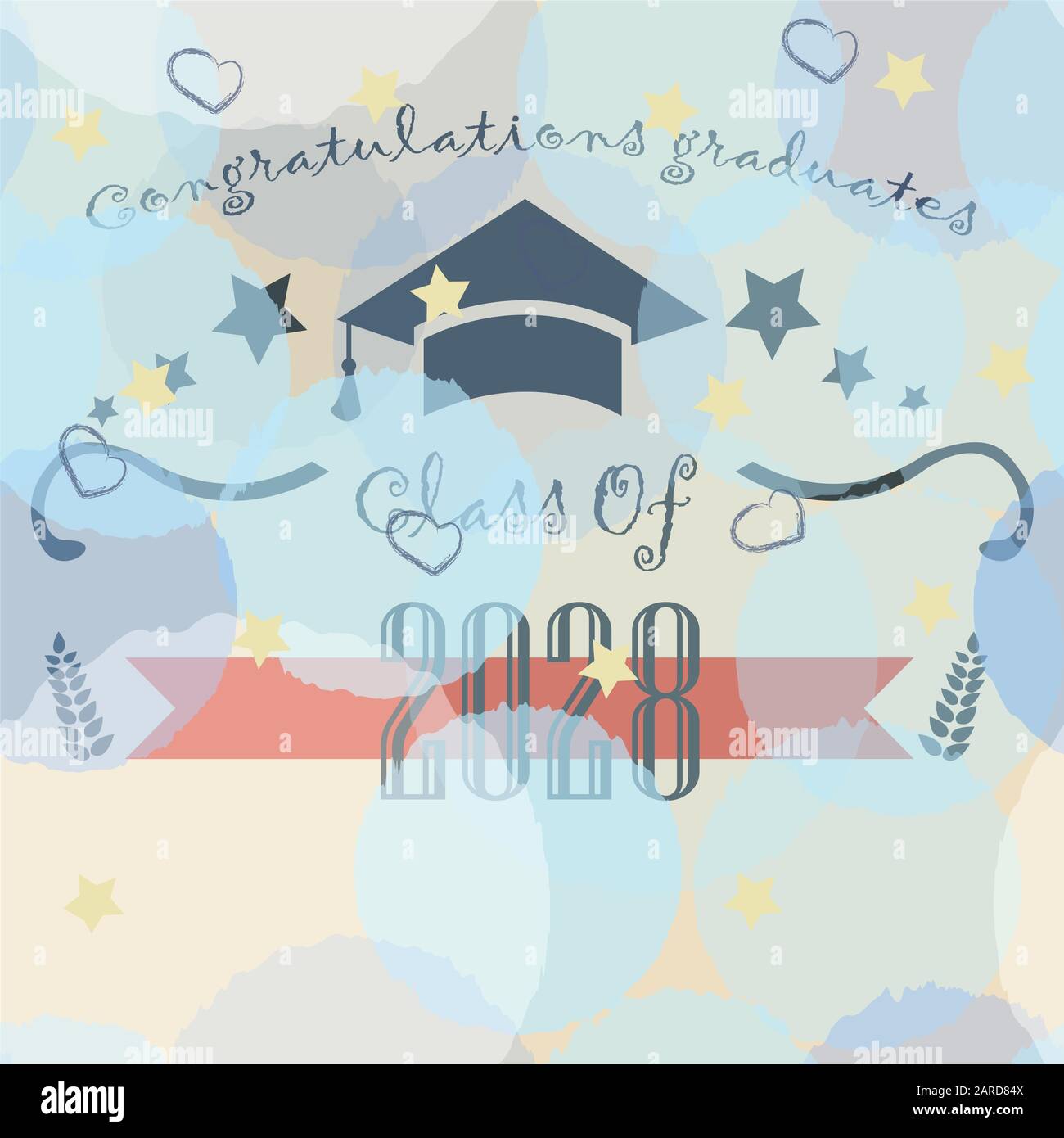 Graduation Class of Year 2018. Vector Illustration Stock Vector Image ...