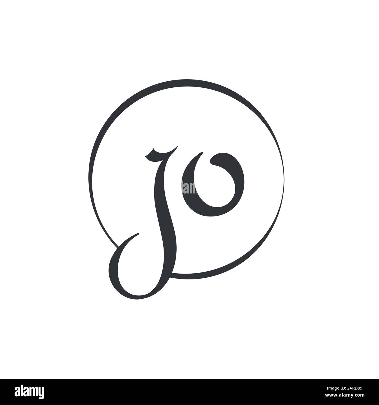 letter JO Logo Design Vector Template. Initial Linked Letter Design JO ...
