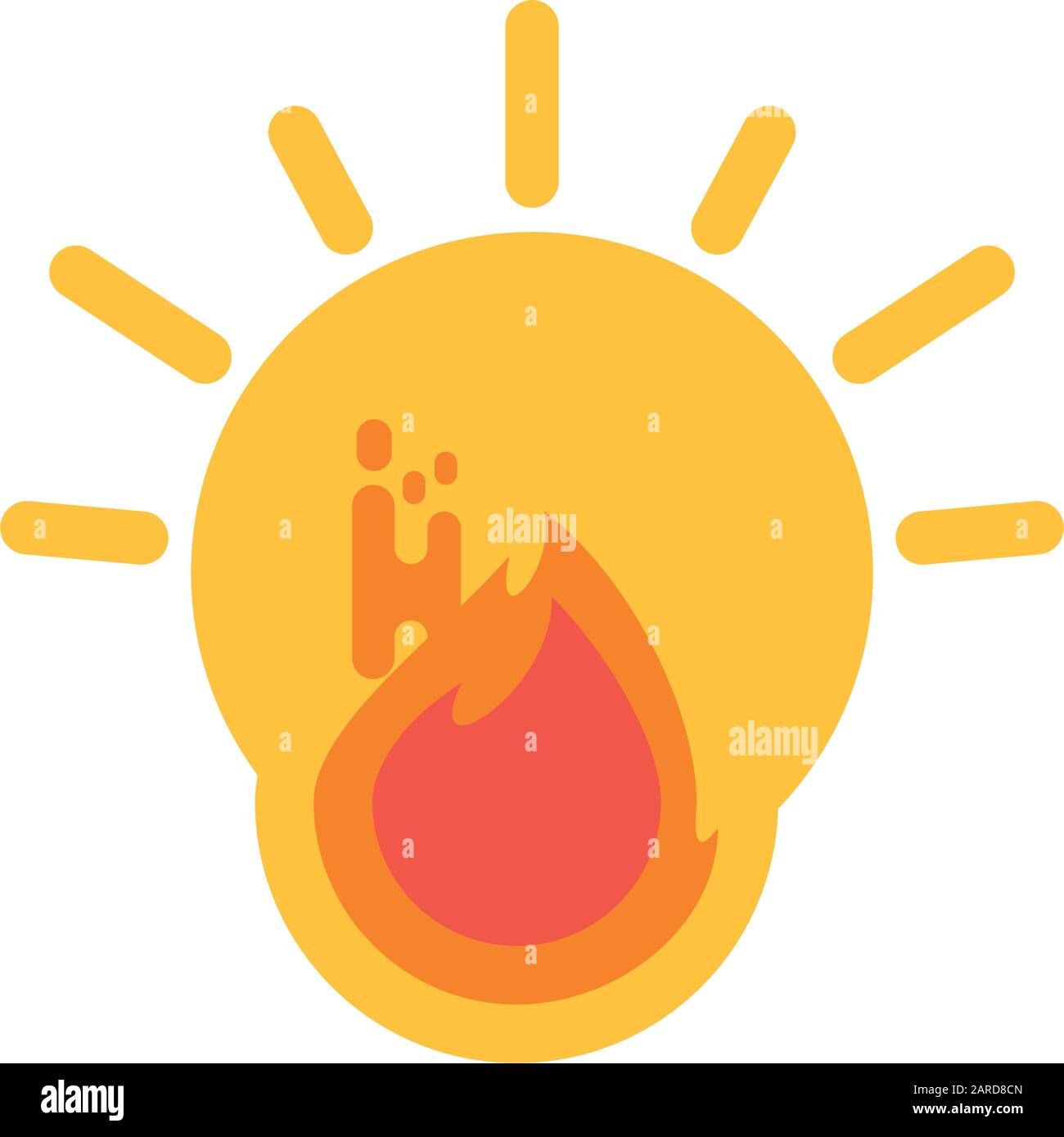 Flame inside light bulb design of Fire bonfire hot burn light flammable ...