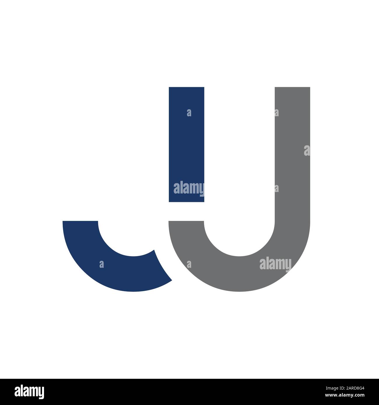 letter JU Logo Design Vector Template. Initial Linked Letter Design JU ...
