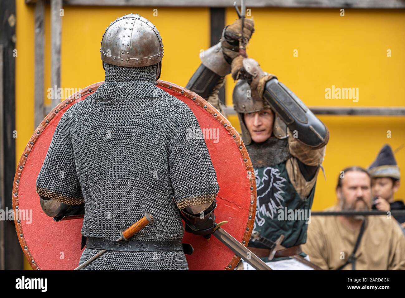 Knight in war costume hi-res stock photography and images - Alamy