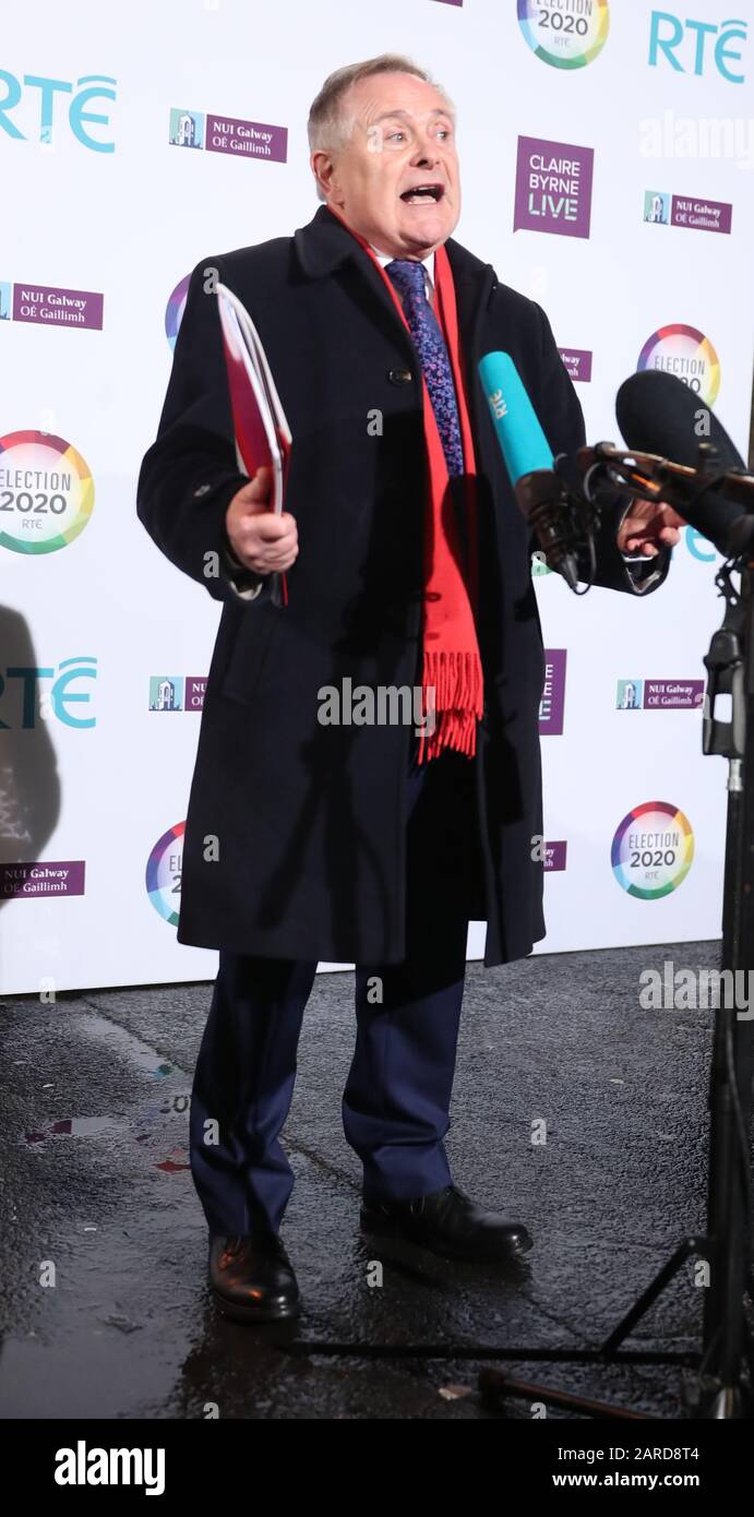 Irish Labour Party leader Brendan Howlin arrives ahead of the seven way ...