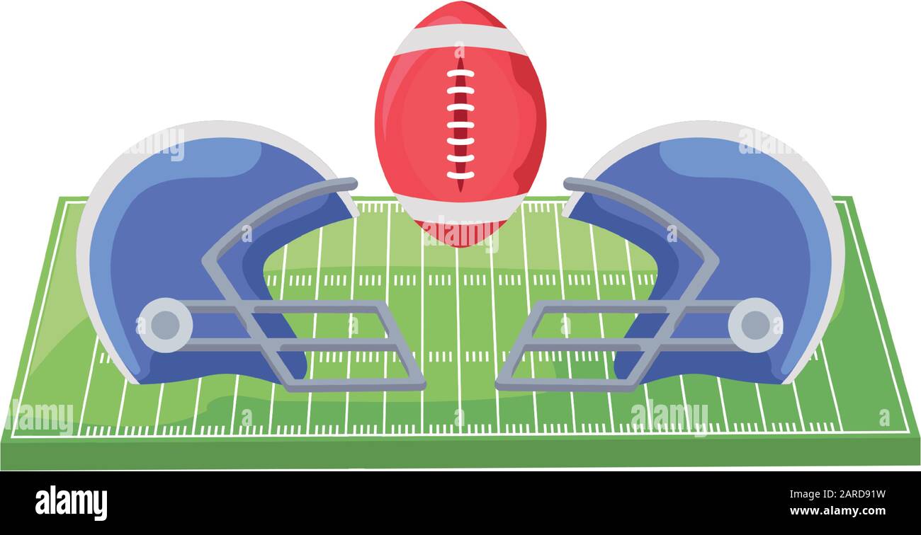 Helmets and ball design, American football super bowl sport hobby ...