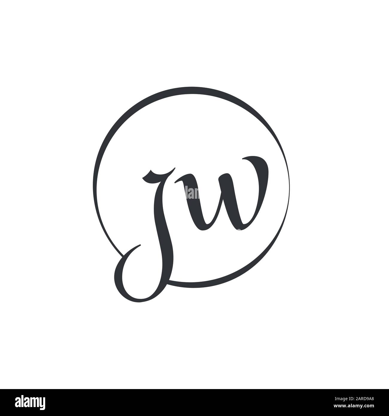 letter JW Logo Design Vector Template. Initial Linked Letter Design JW ...