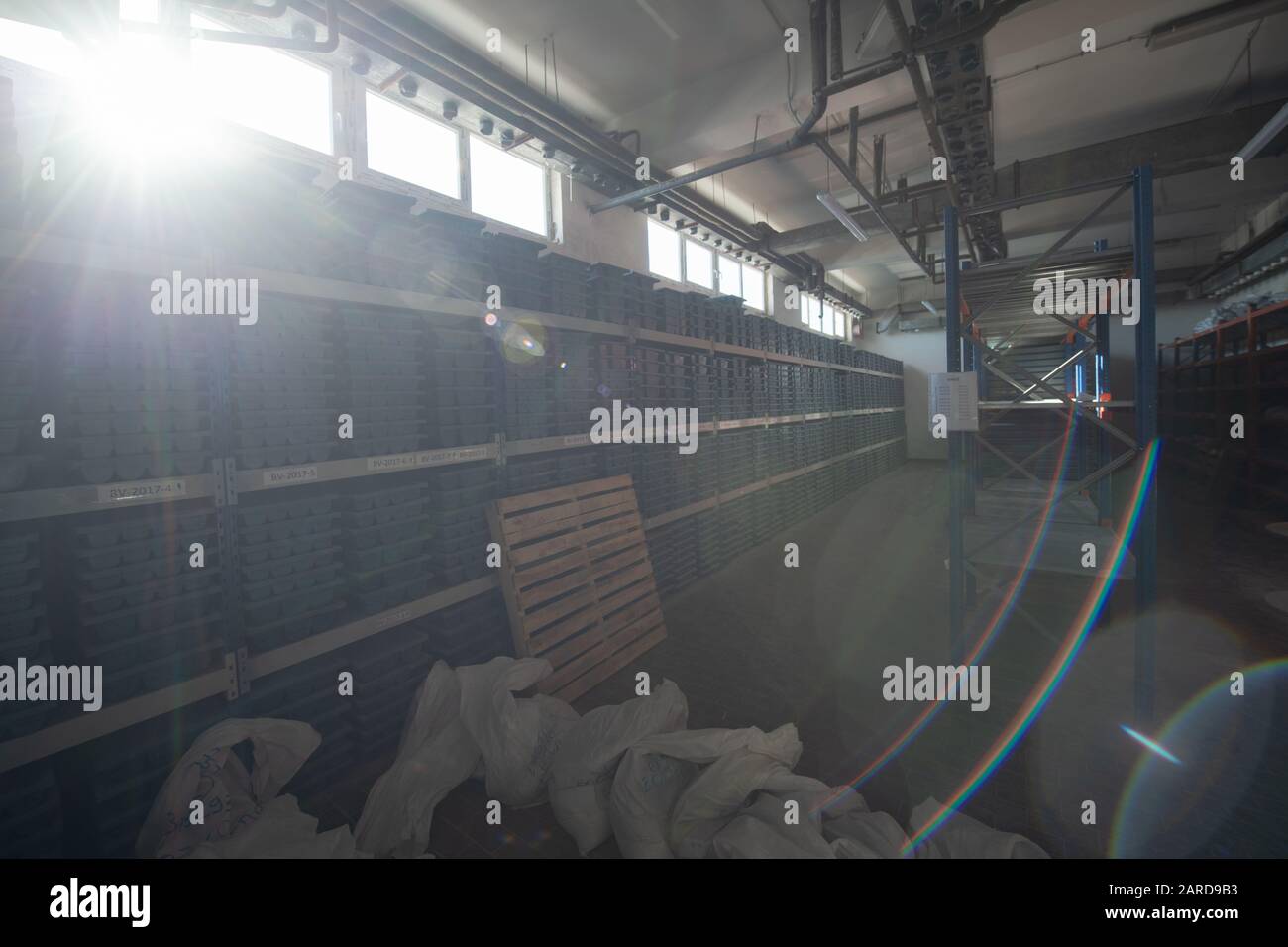 gold mining storage rock core samples geology drilling industy Stock ...