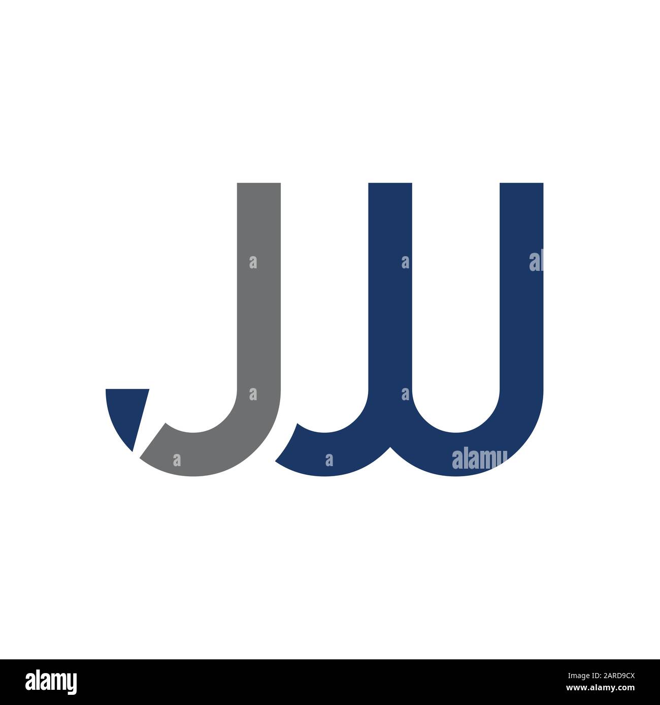 letter JW Logo Design Vector Template. Initial Linked Letter Design JW ...