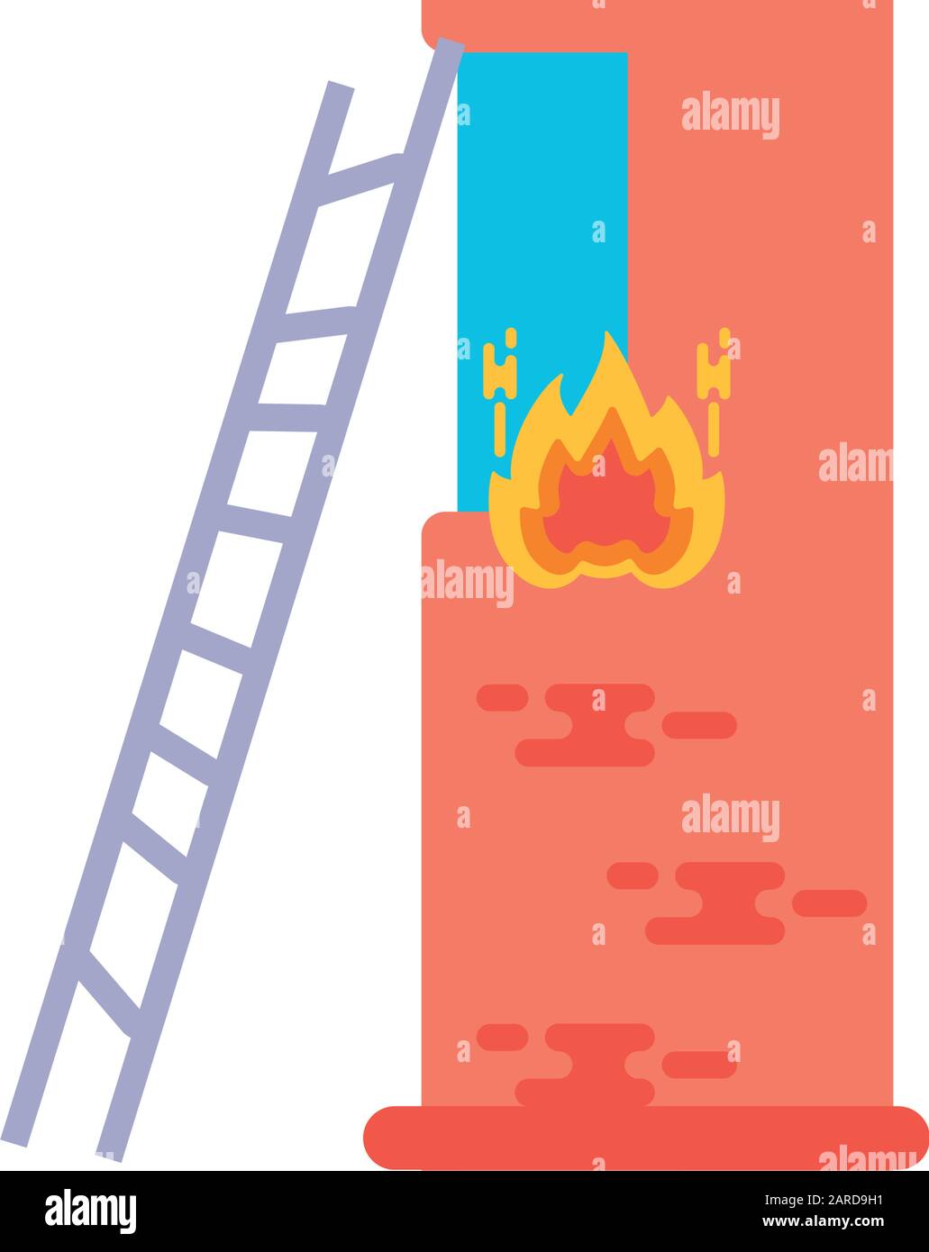 Building on fire design, Emergency rescue save department 911 danger ...