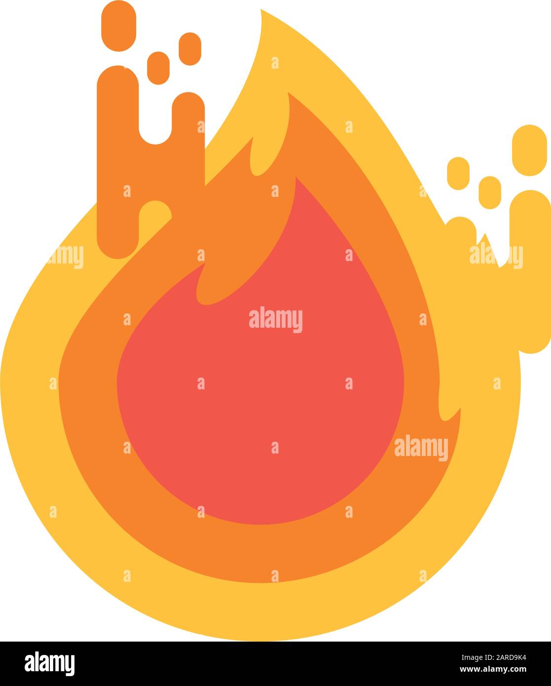 Flame design of Fire bonfire hot burn light flammable heat and campfire ...