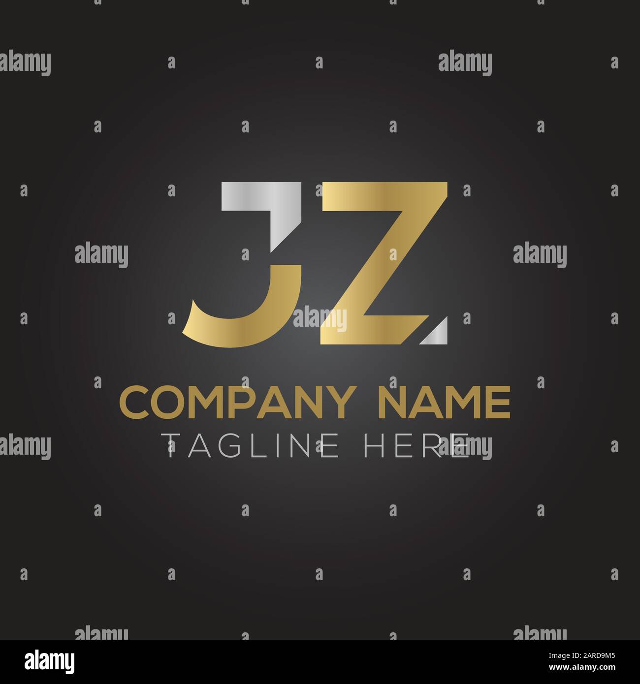 letter JZ Logo Design Vector Template. Initial Linked Letter Design JZ ...