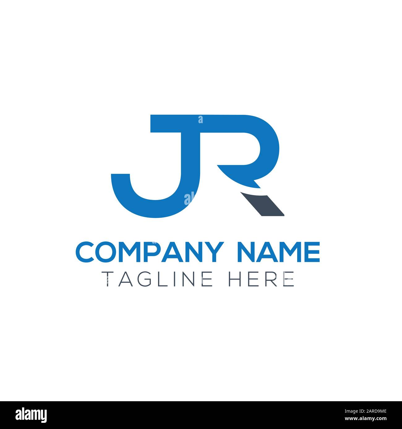 letter JR Logo Design Vector Template. Initial Linked Letter Design JR ...