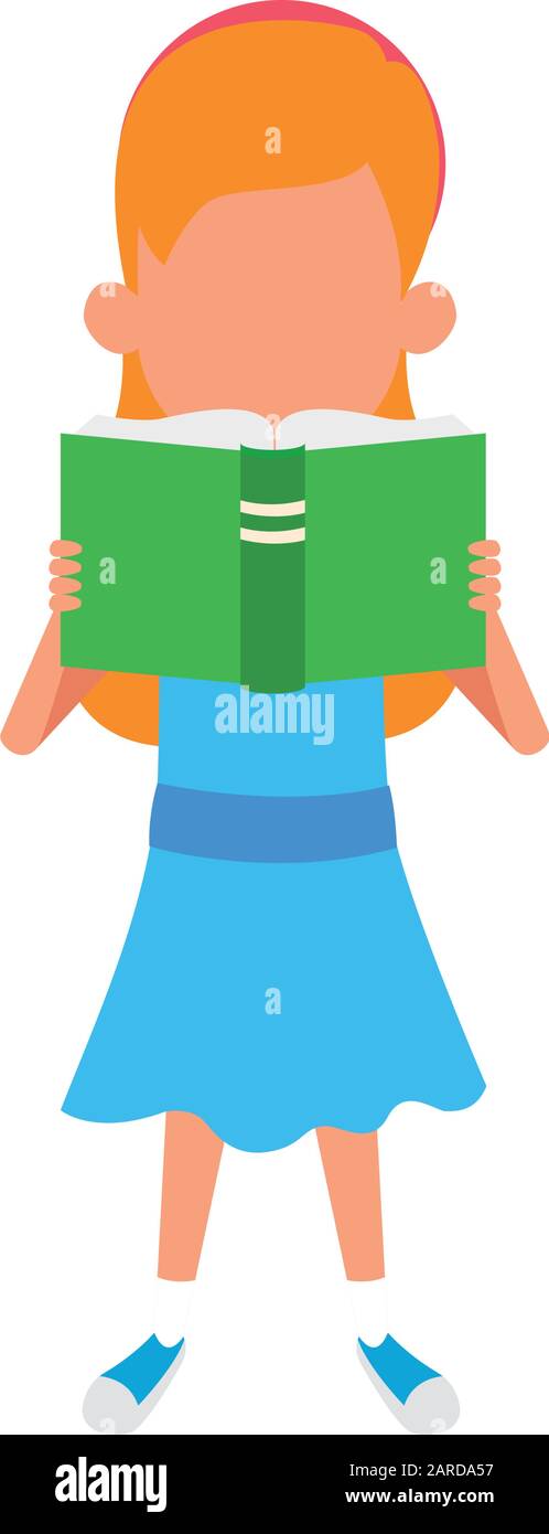 cartoon woman standing and reading a book Stock Vector Image & Art - Alamy