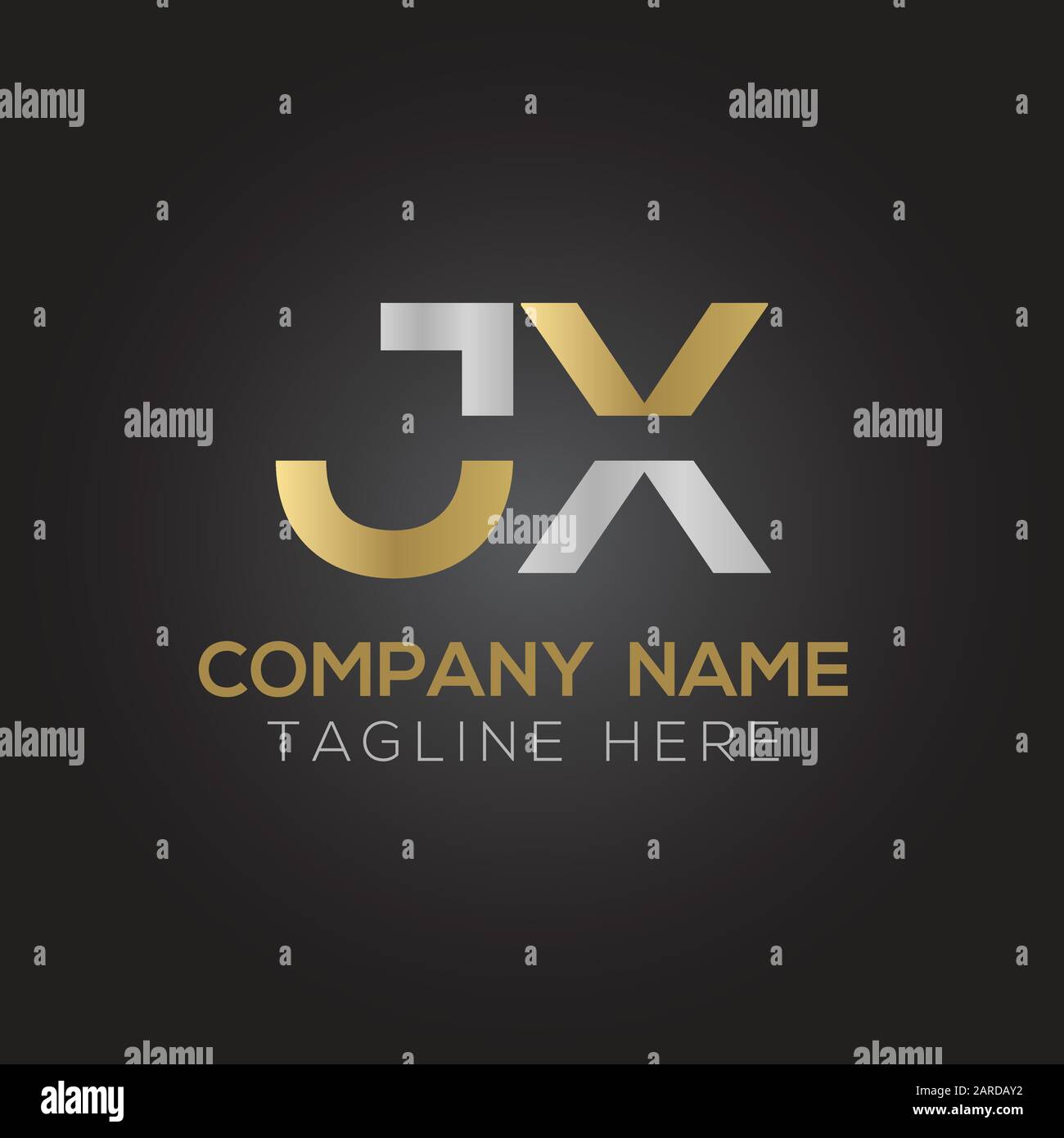 letter JX Logo Design Vector Template. Initial Linked Letter Design JX ...