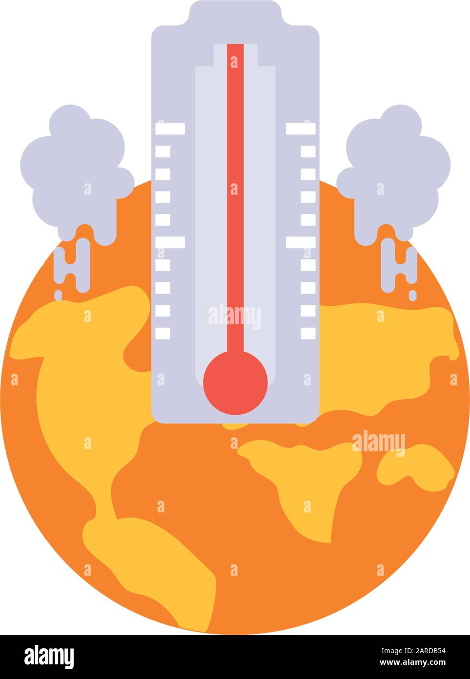 Global Warming Thermometer Illustration High Resolution Stock ...