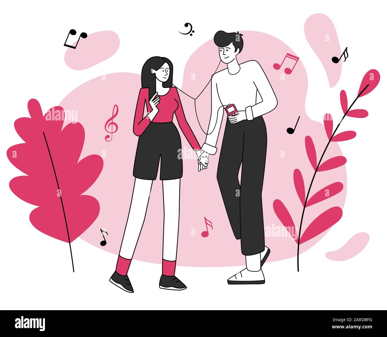 Happy woman hands smartphone Stock Vector Images - Alamy