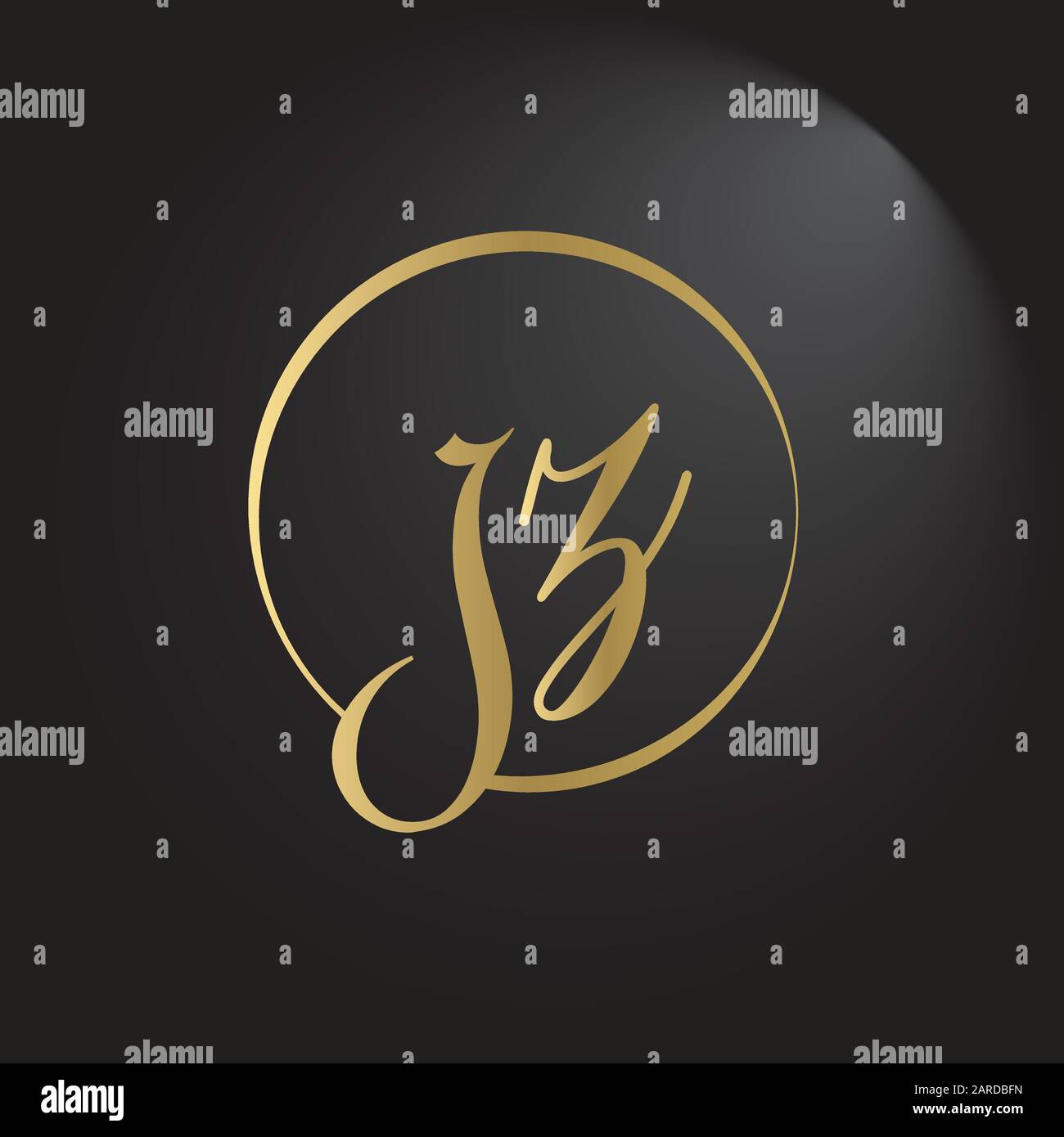 letter JZ Logo Design Vector Template. Initial Linked Letter Design JZ ...