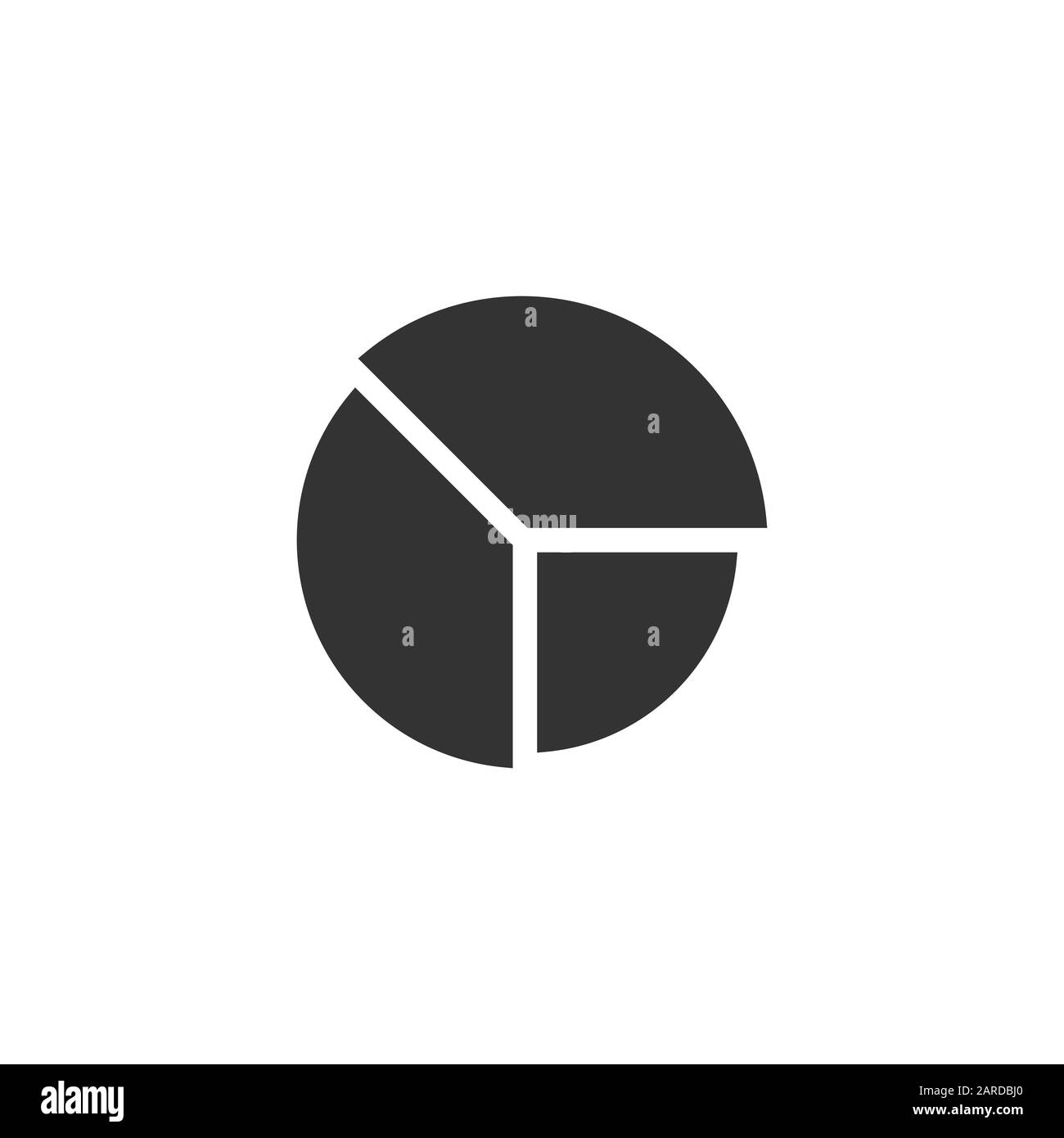 Chart icon in flat style. Diagram vector illustration on white isolated ...