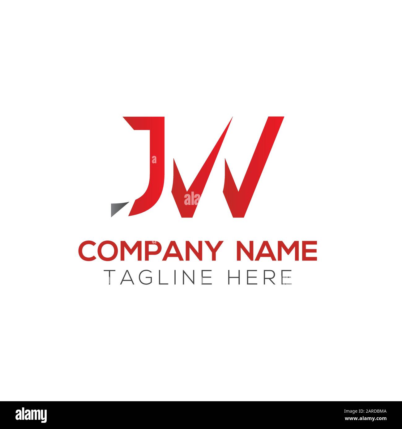 letter JW Logo Design Vector Template. Initial Linked Letter Design JW ...