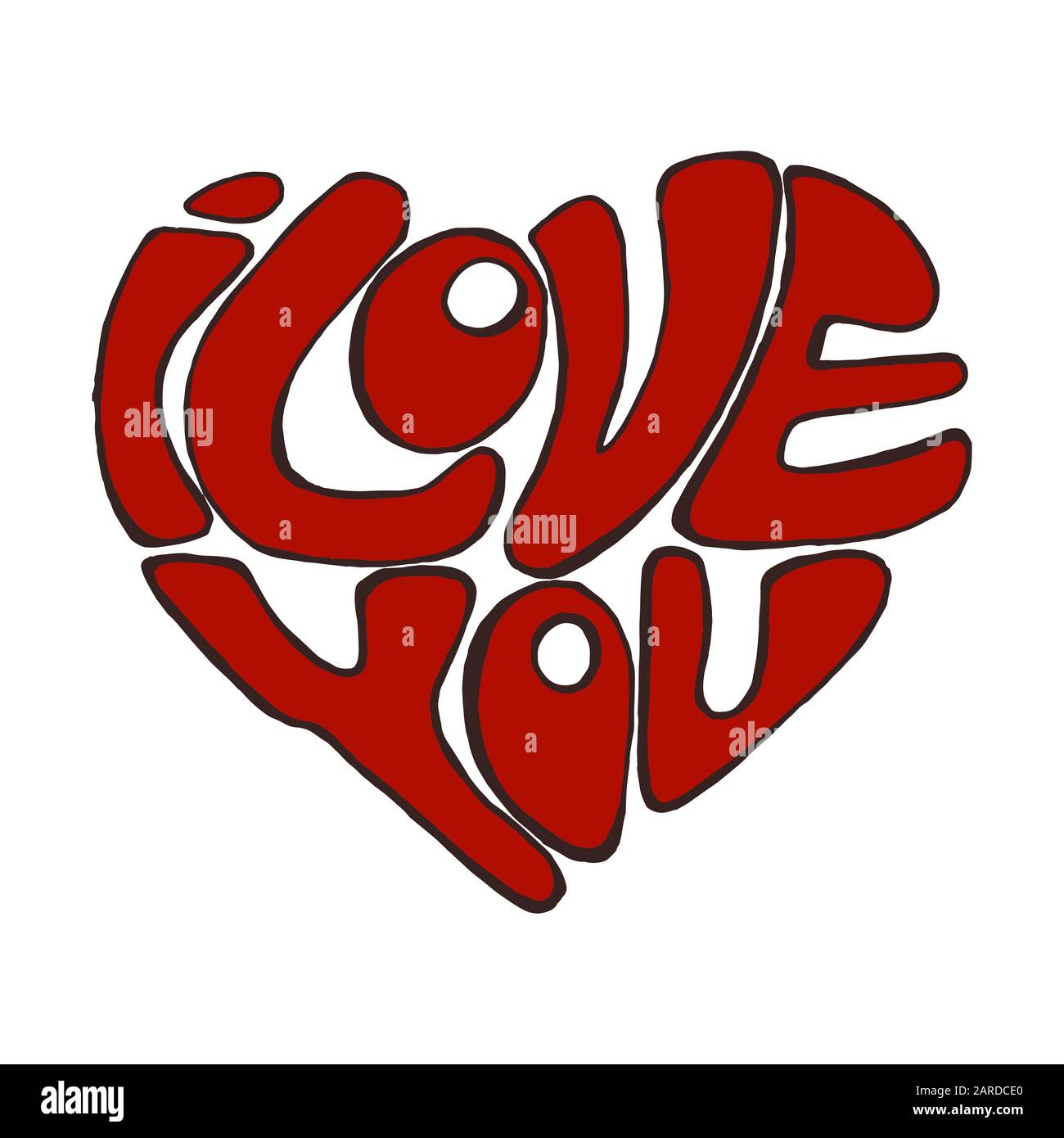 Doodle pattern. Hand drawing. Love, feelings. St. Valentine's Day. Lettering. I love you Stock ...