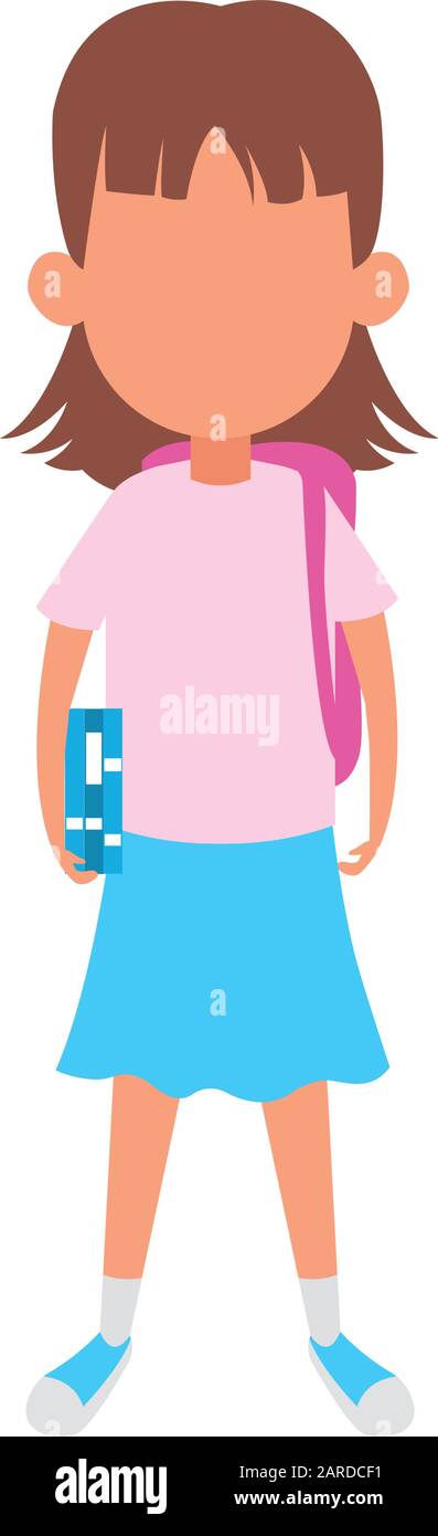 Cartoon Girl Standing And Wearing Beautiful Clothe Colorful Design Stock Vector Image And Art Alamy