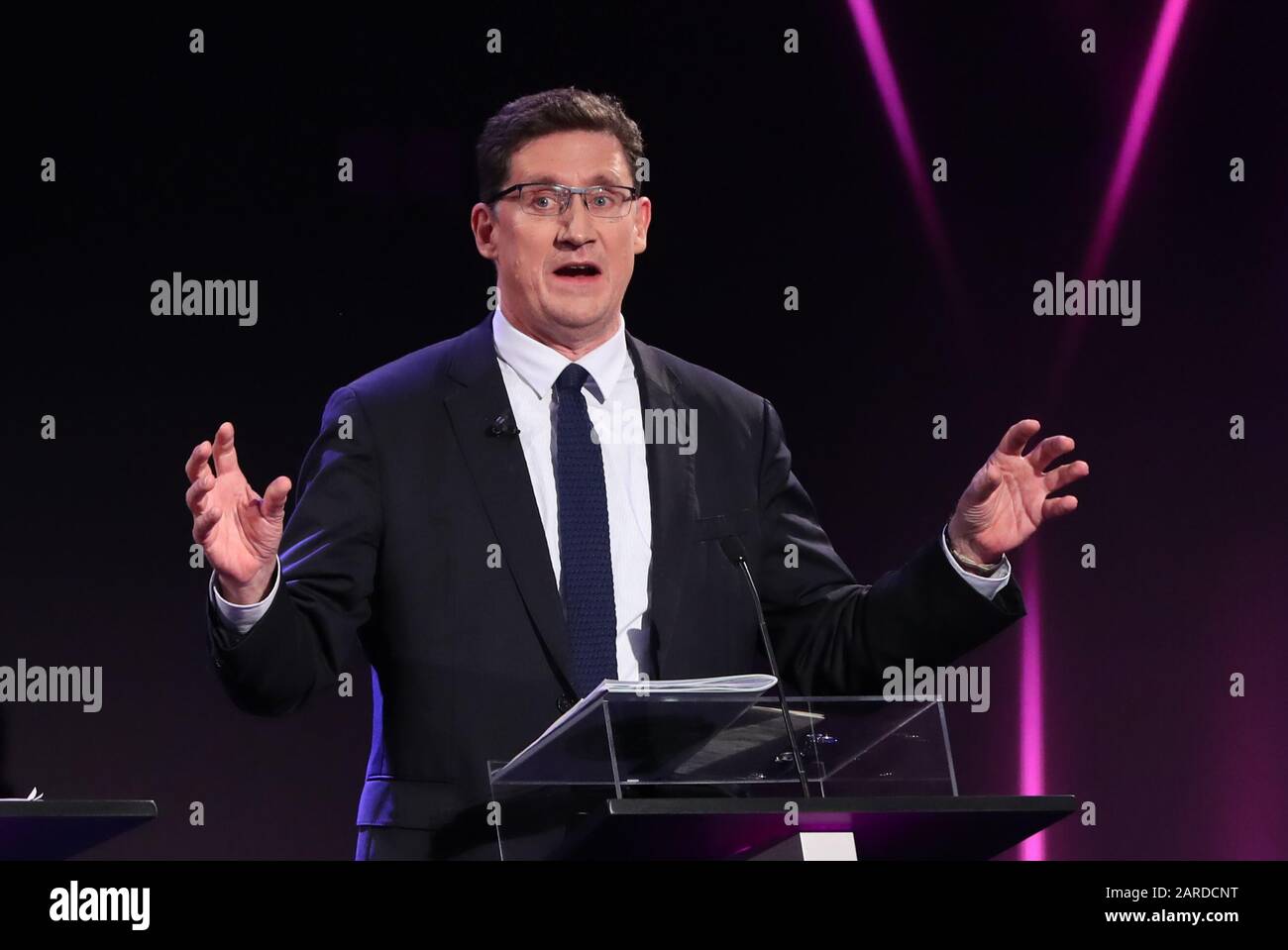 Green Party leader Eamon Ryan, during the seven way RTE leaders debate ...