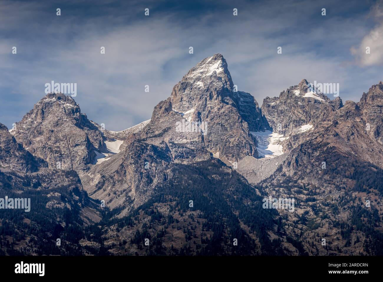 Grand Tetons mountain peaks, Wyoming Stock Photo - Alamy