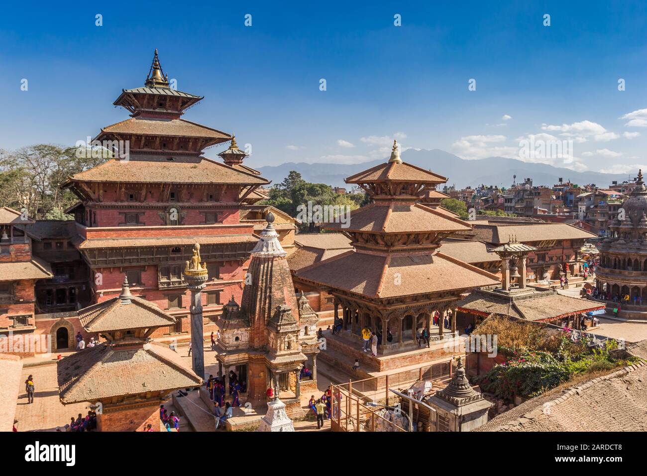Cityscape with temples and pagodas of Patan, Nepal Stock Photo - Alamy