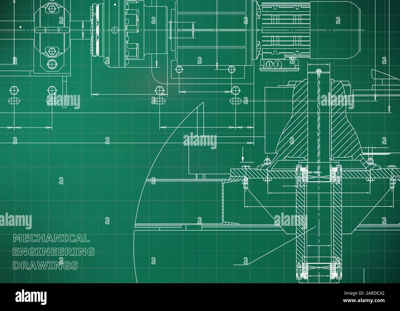 Engineering backgrounds. Mechanical engineering drawings. Technical ...
