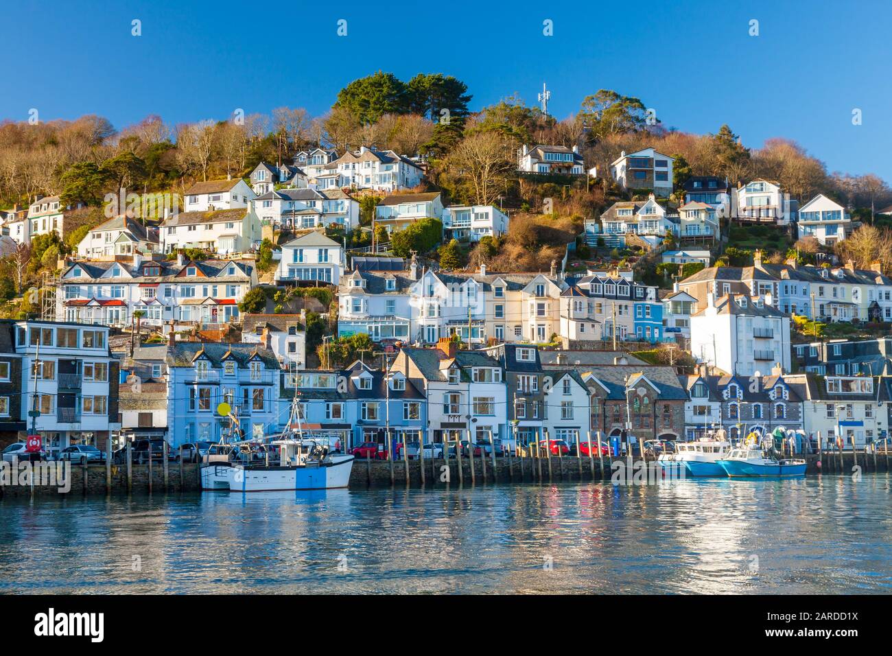 The picturesque coastal town of Looe Cornwall England UK Europe Stock ...