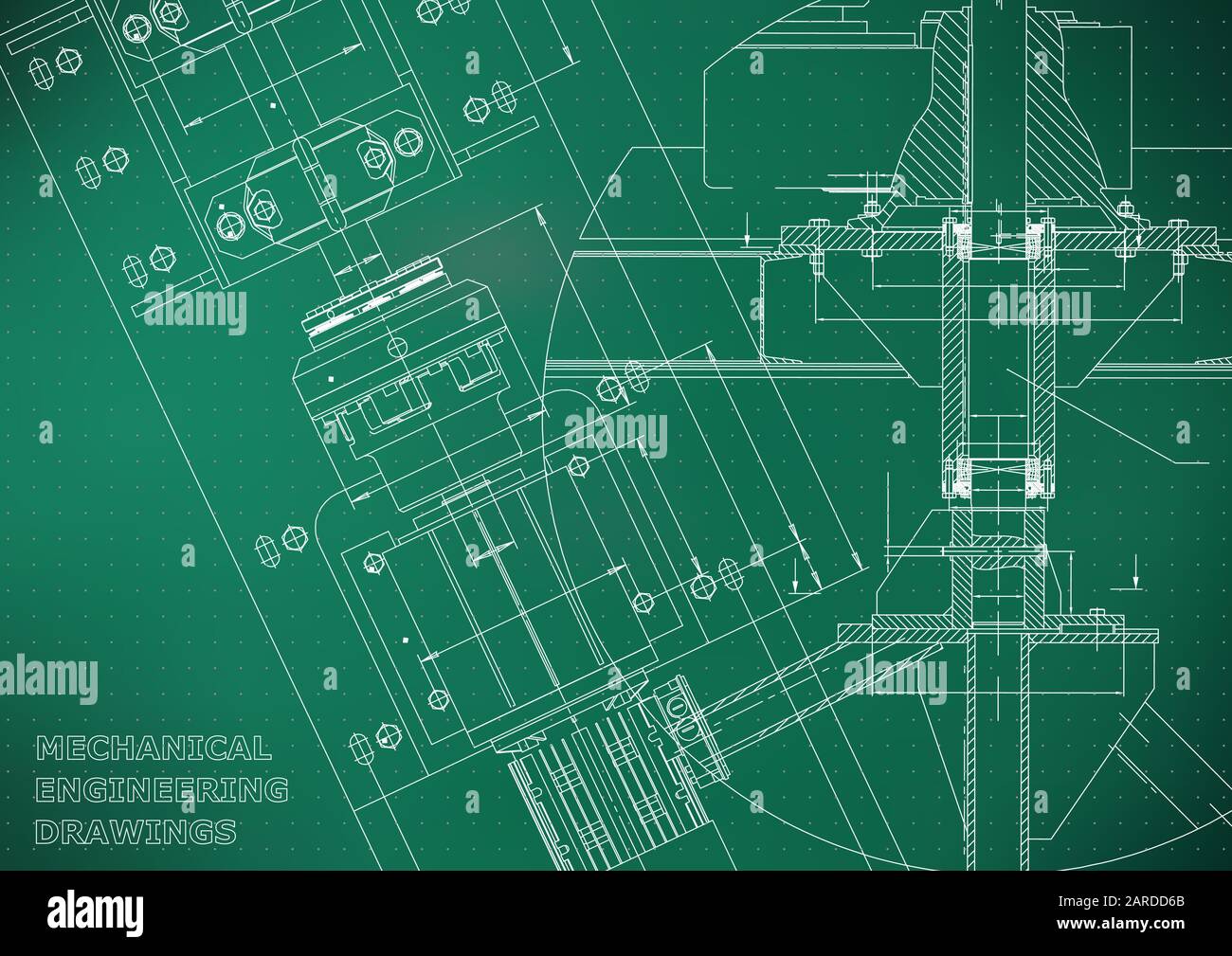 Blueprints. Mechanical engineering drawings. Technical Design. Cover ...