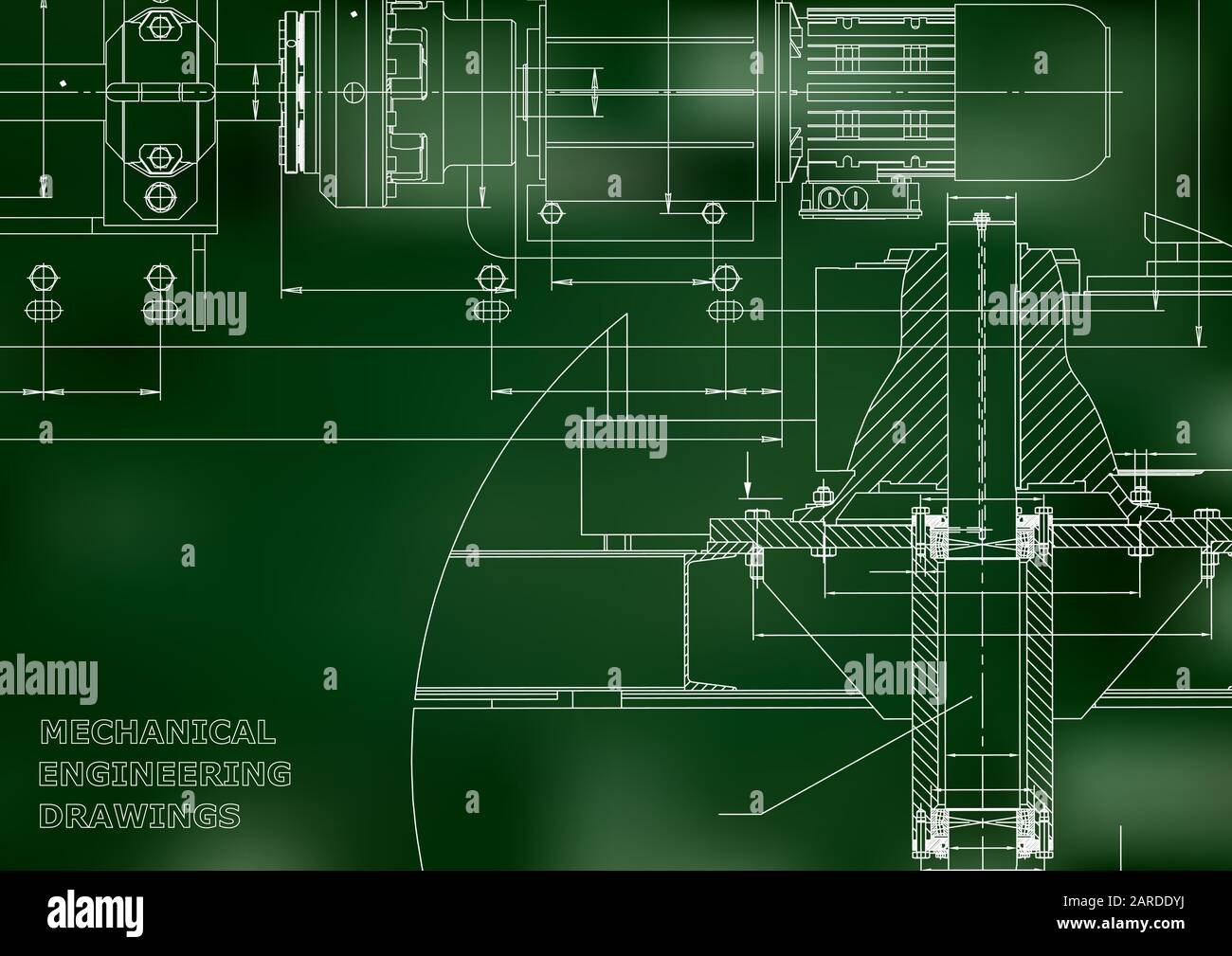 Engineering backgrounds. Mechanical engineering drawings. Technical ...
