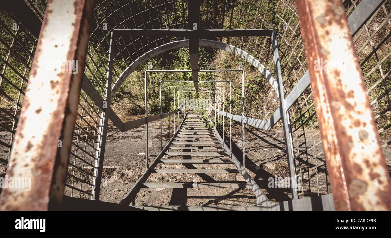 Rusted fire stairs hi-res stock photography and images - Alamy