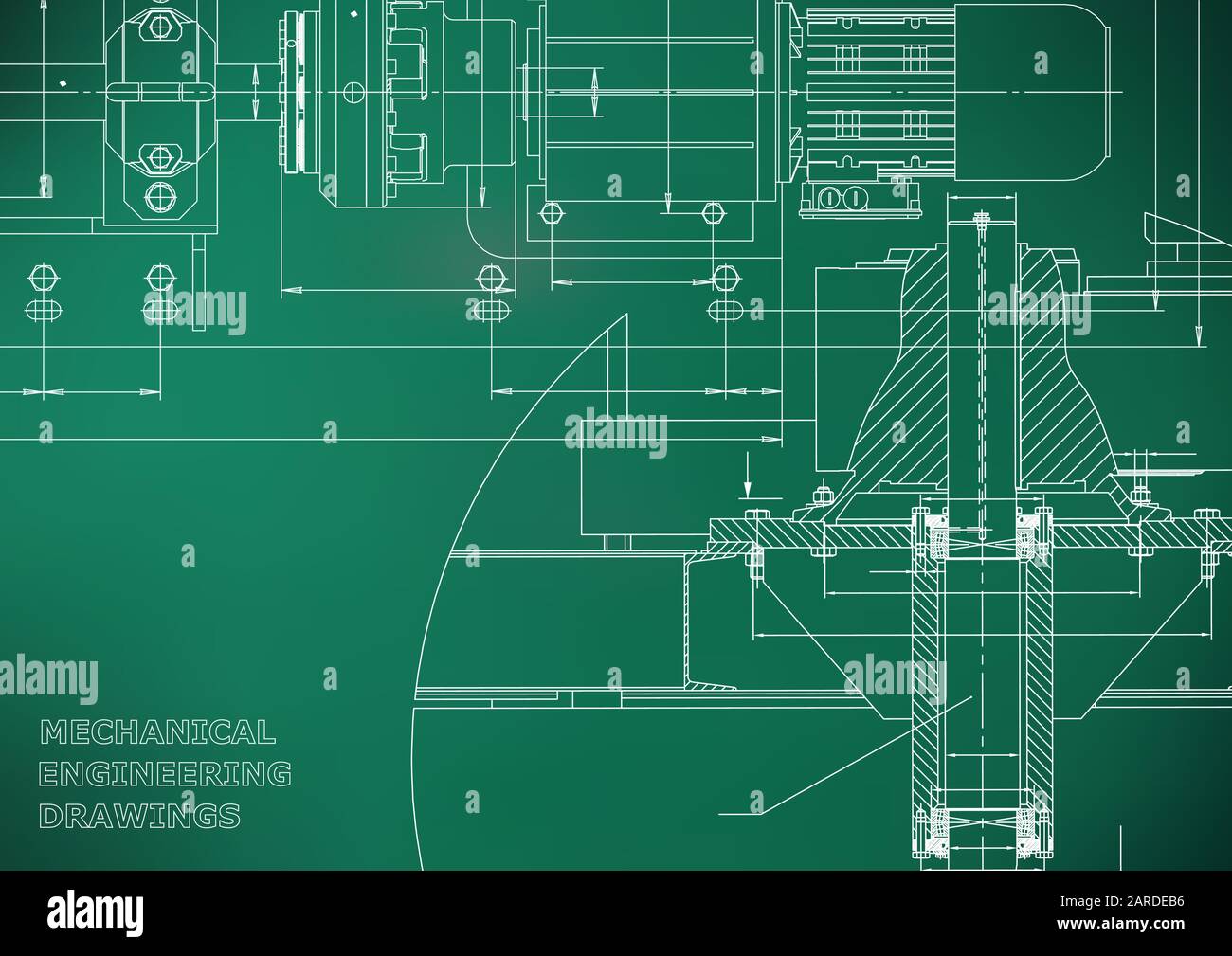 Engineering backgrounds. Mechanical engineering drawings. Technical ...