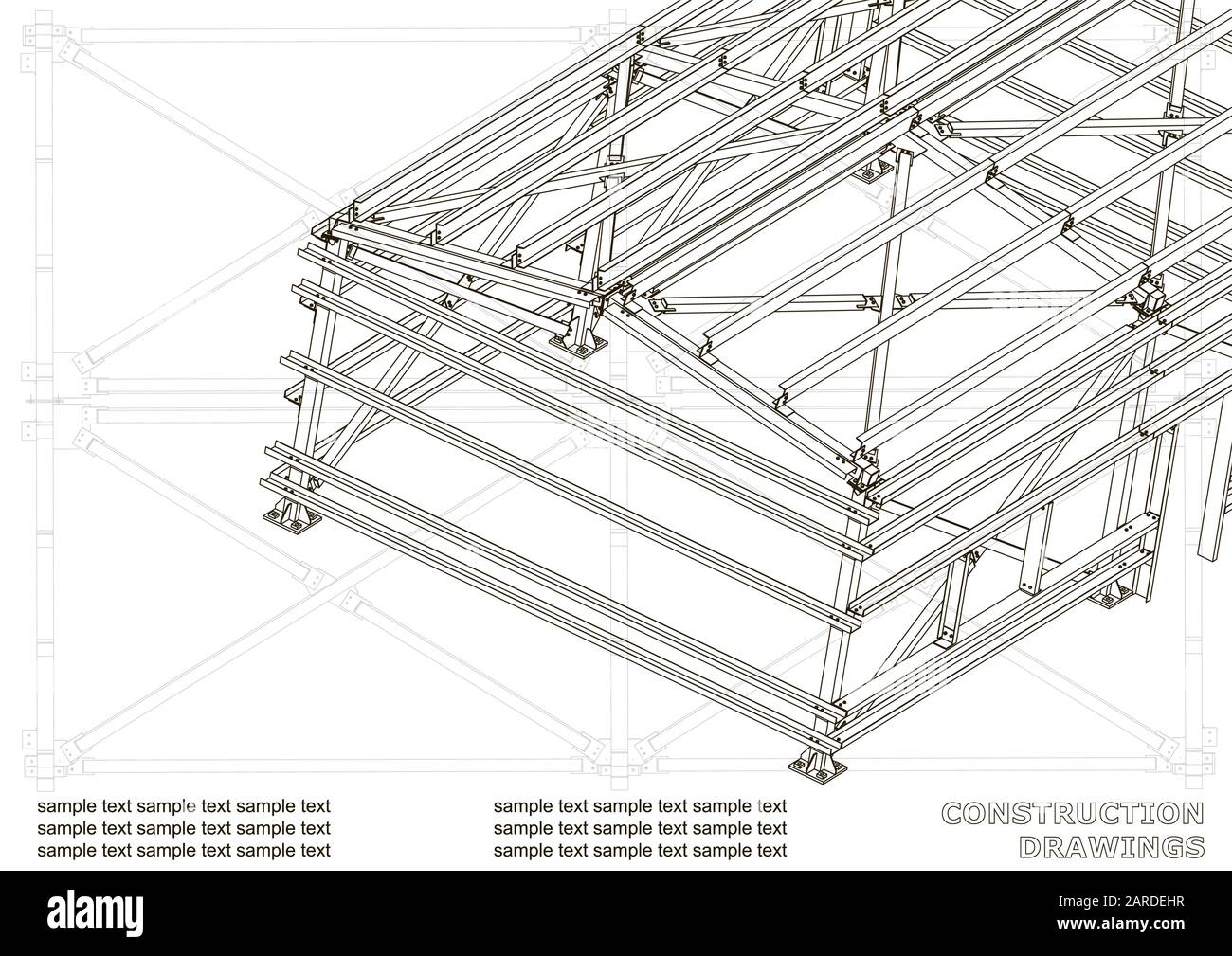 Digital rendering building Stock Vector Images - Alamy