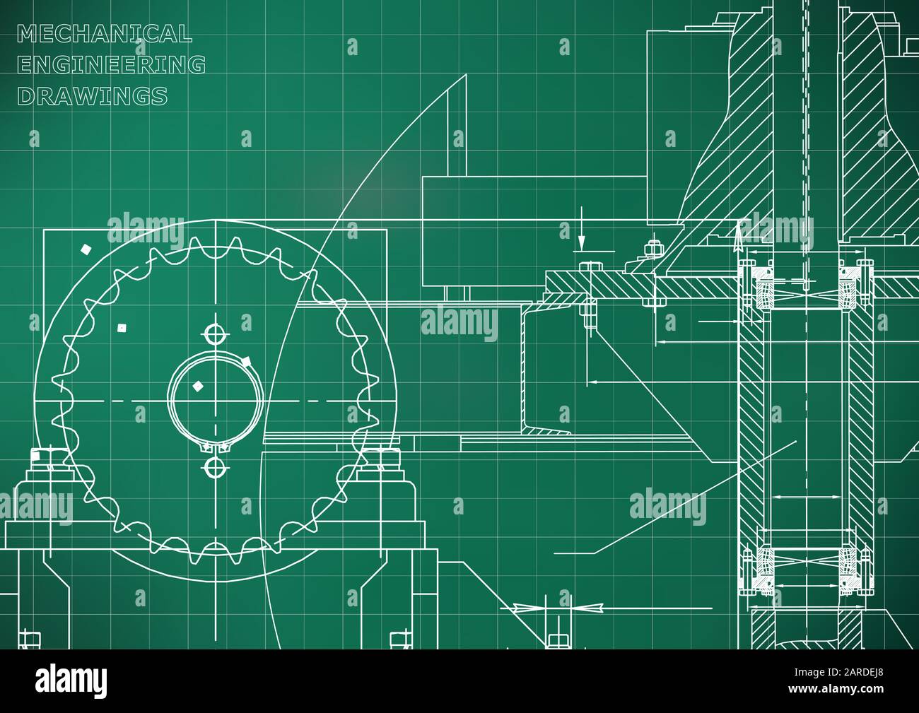 Blueprints. Engineering backgrounds. Mechanical engineering drawings ...