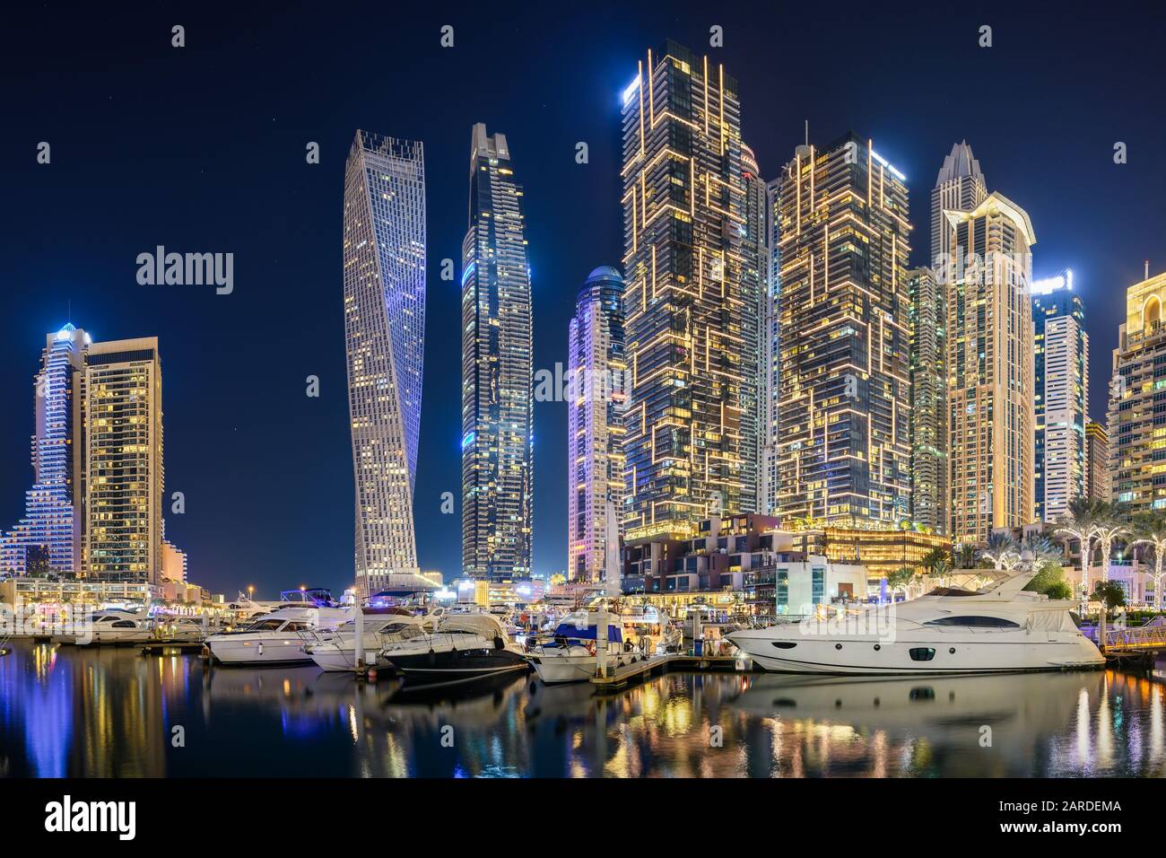 Emirates tower at night hi-res stock photography and images - Alamy