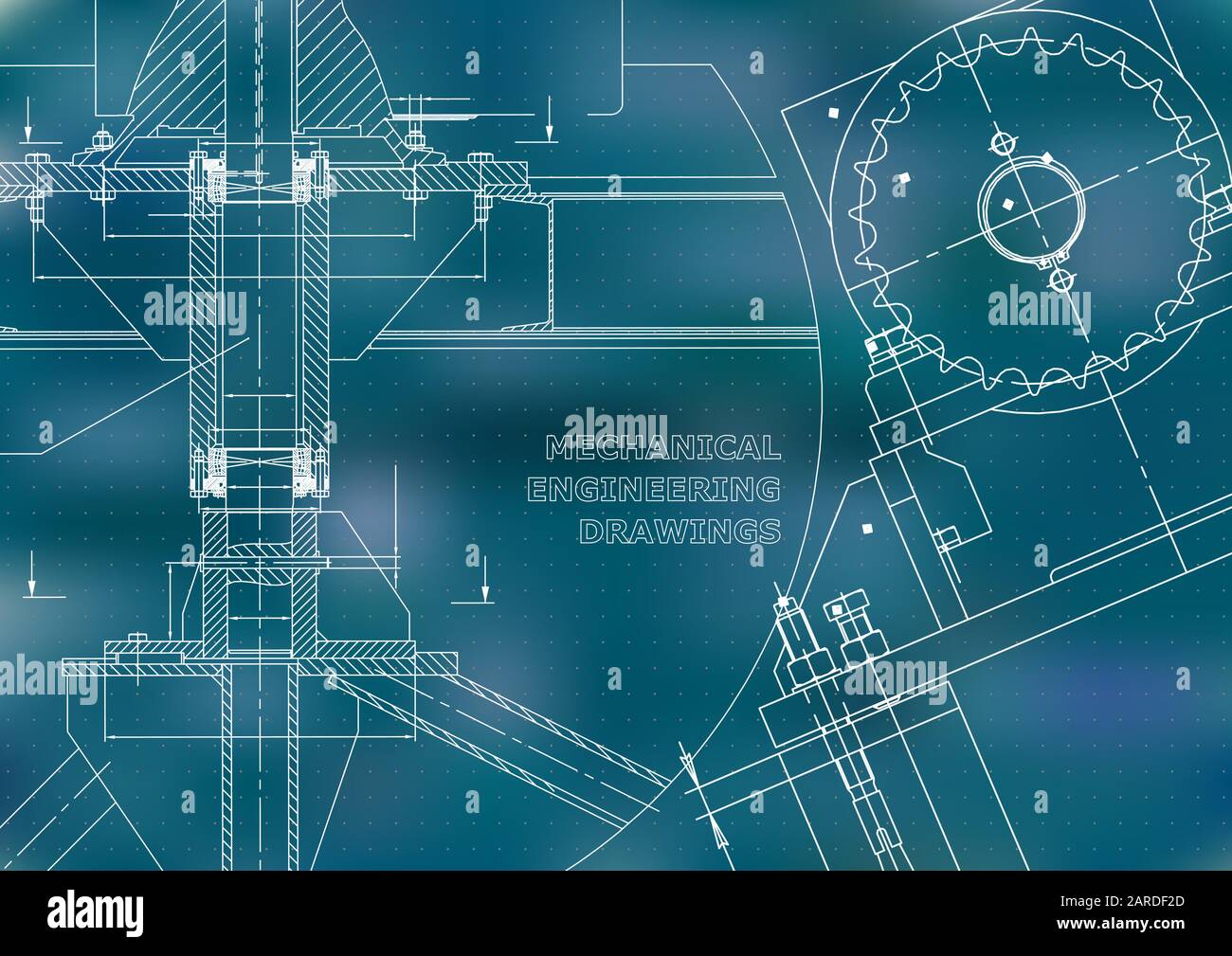 Engineering backgrounds. Technical. Mechanical engineering drawings ...