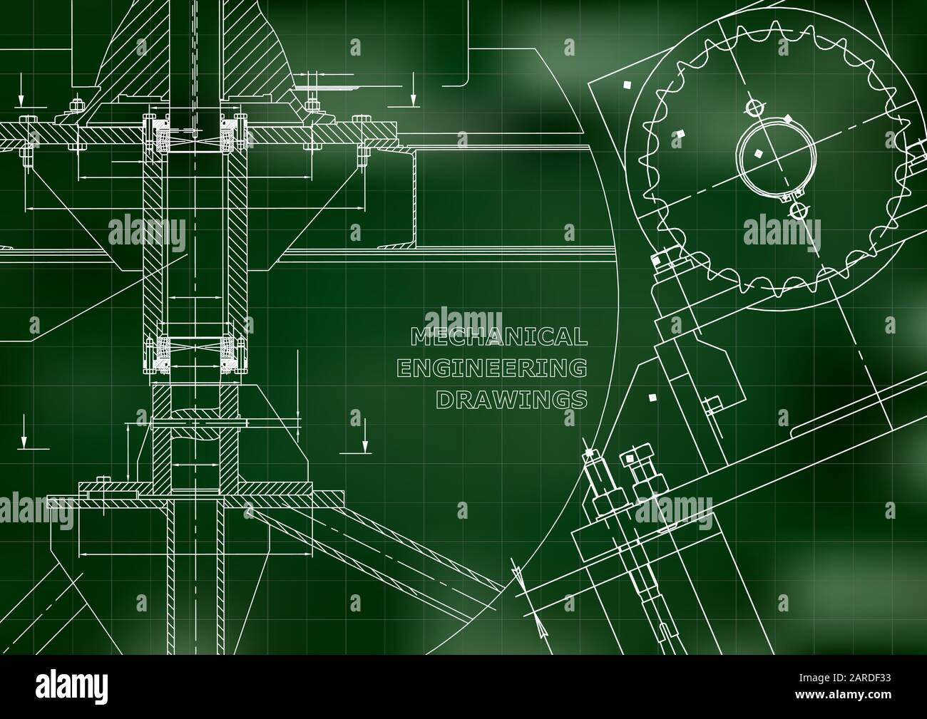Engineering backgrounds. Technical. Mechanical engineering drawings ...