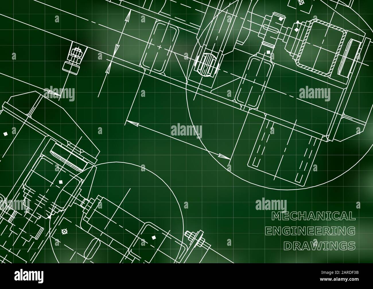 Mechanical Engineering drawing. Blueprints. Mechanics. Cover ...