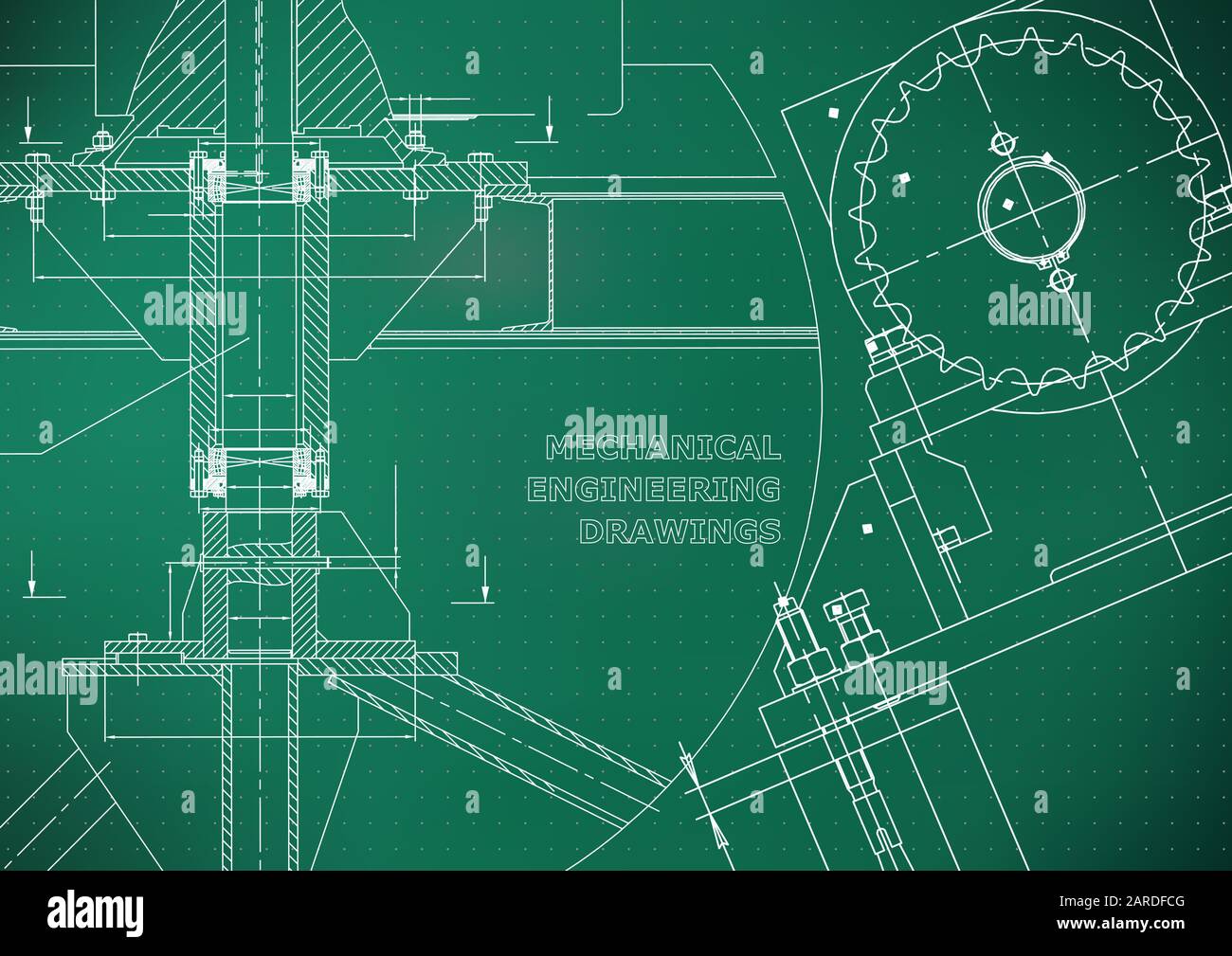Engineering backgrounds. Technical. Mechanical engineering drawings ...