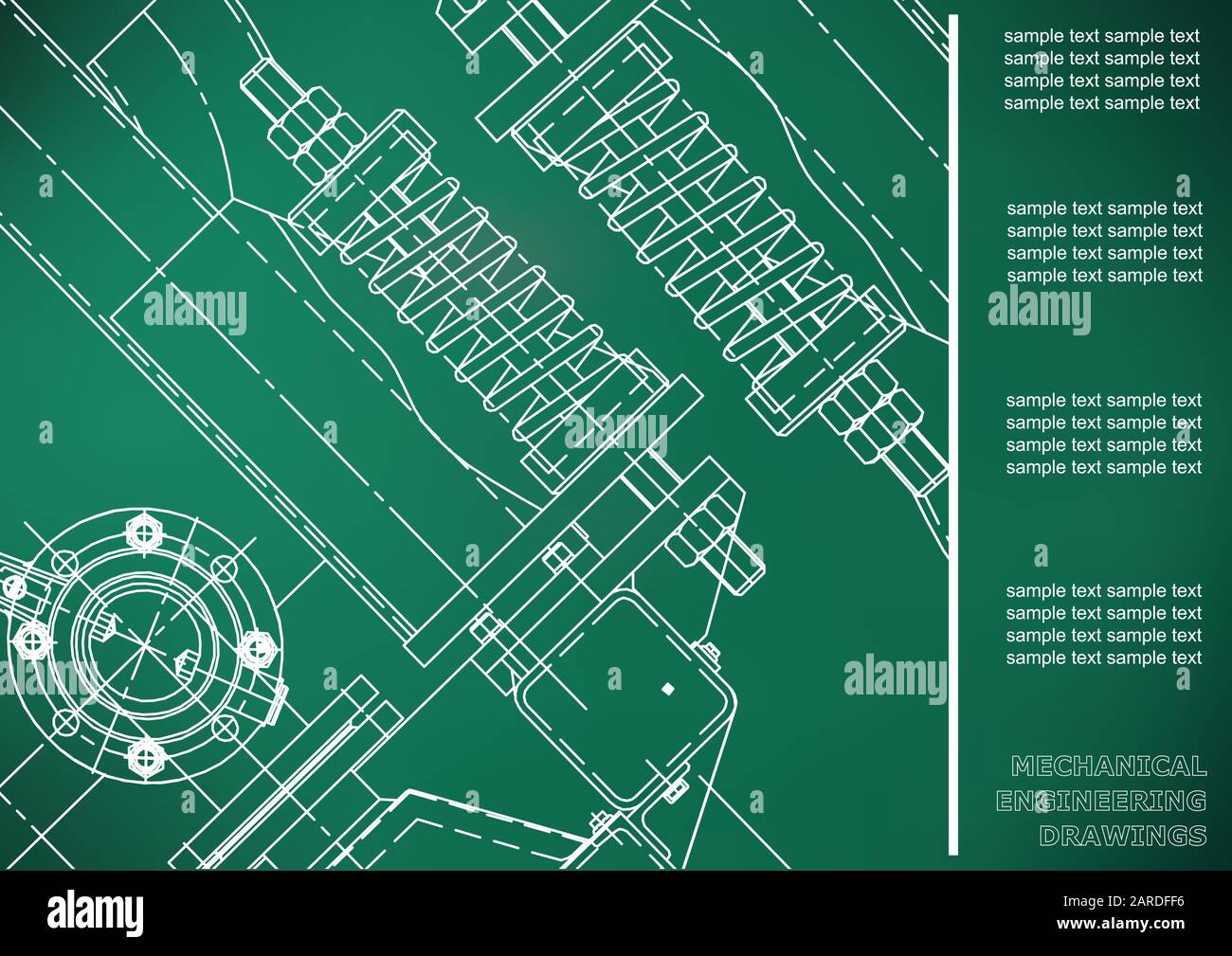 Mechanical engineering drawings. Cover, Label, Background for ...